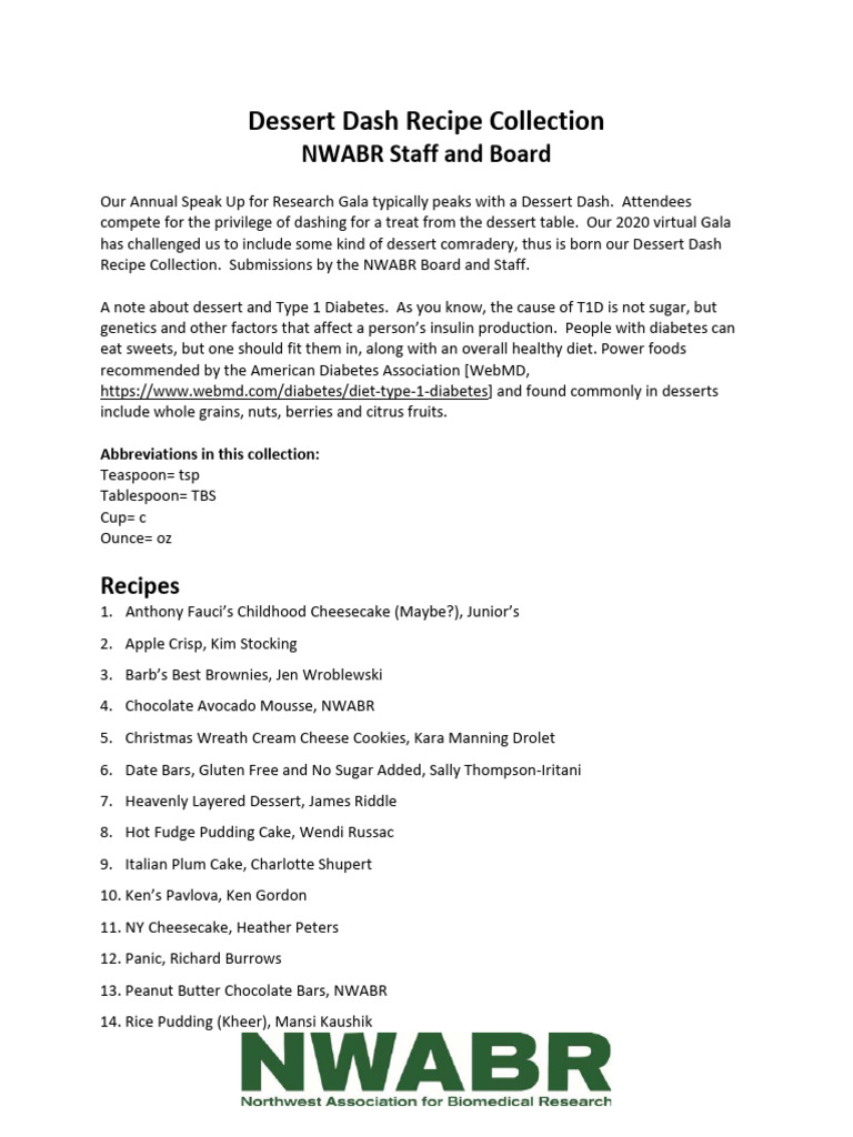 Dessert Dash Recipe Collection 2020 - 2 | PDF | Cakes | Desserts