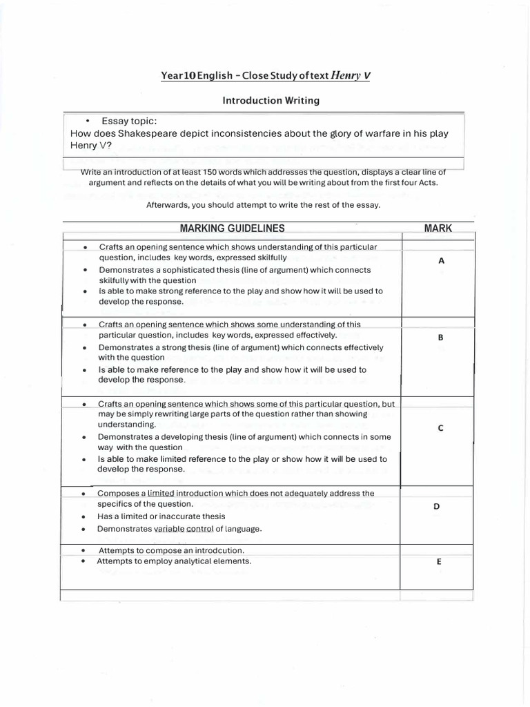 Class Task - Introduction Writing | PDF
