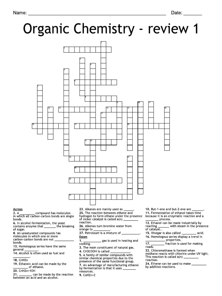 Organic Chemistry Review 1 | PDF