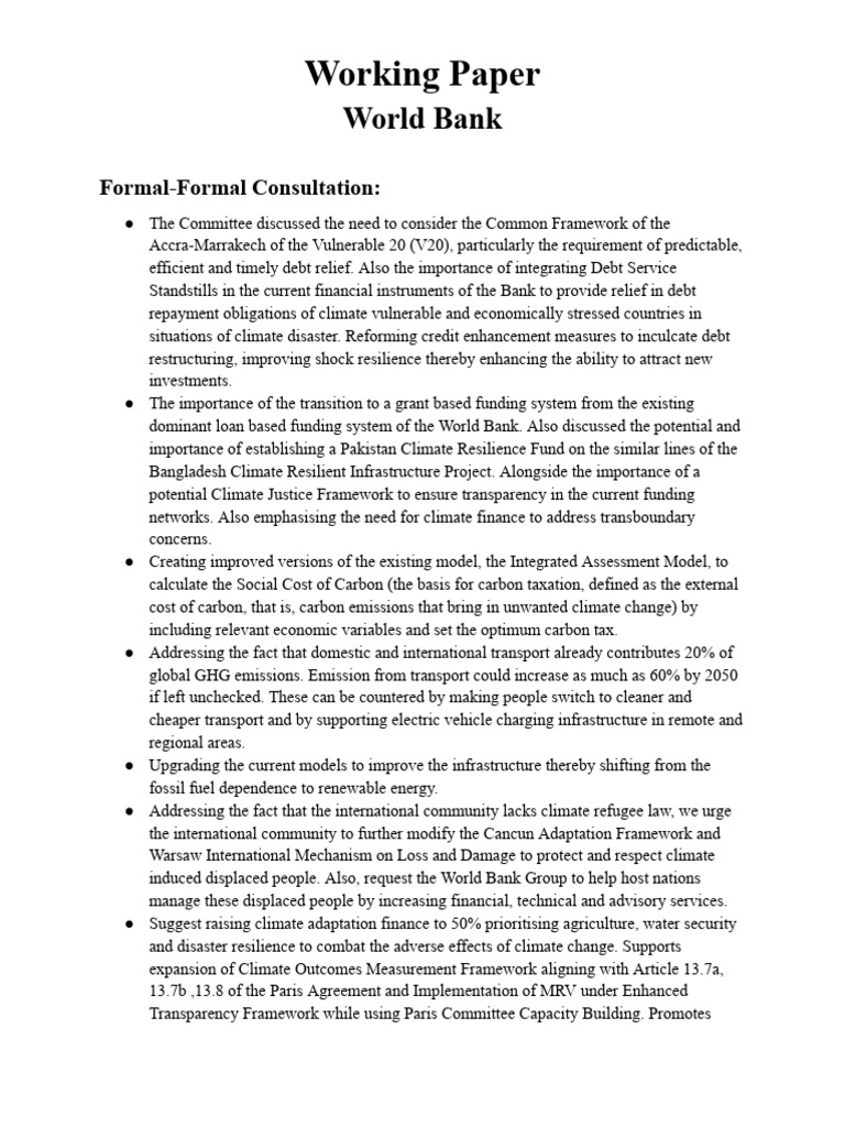 Working Paper 3.0-World Bank | PDF | Renewable Energy | World Bank