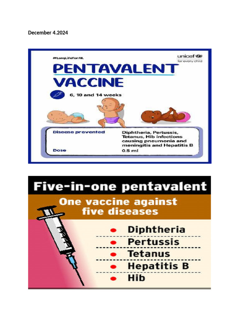 Pentavalent Vaccine 12.3.24 | PDF | Vaccines | Infection