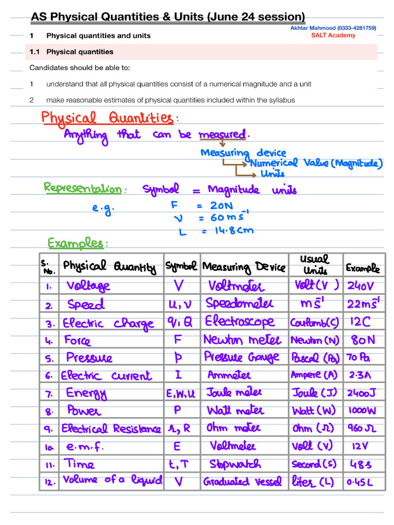 Estimating Physical Quantities and Units | PDF | Observational Error | Force