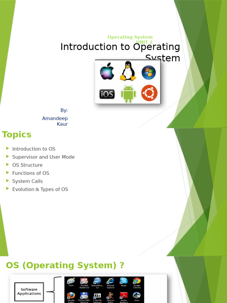 OS UNIT 1 Introduction To OS | PDF | Operating System | Shell (Computing)