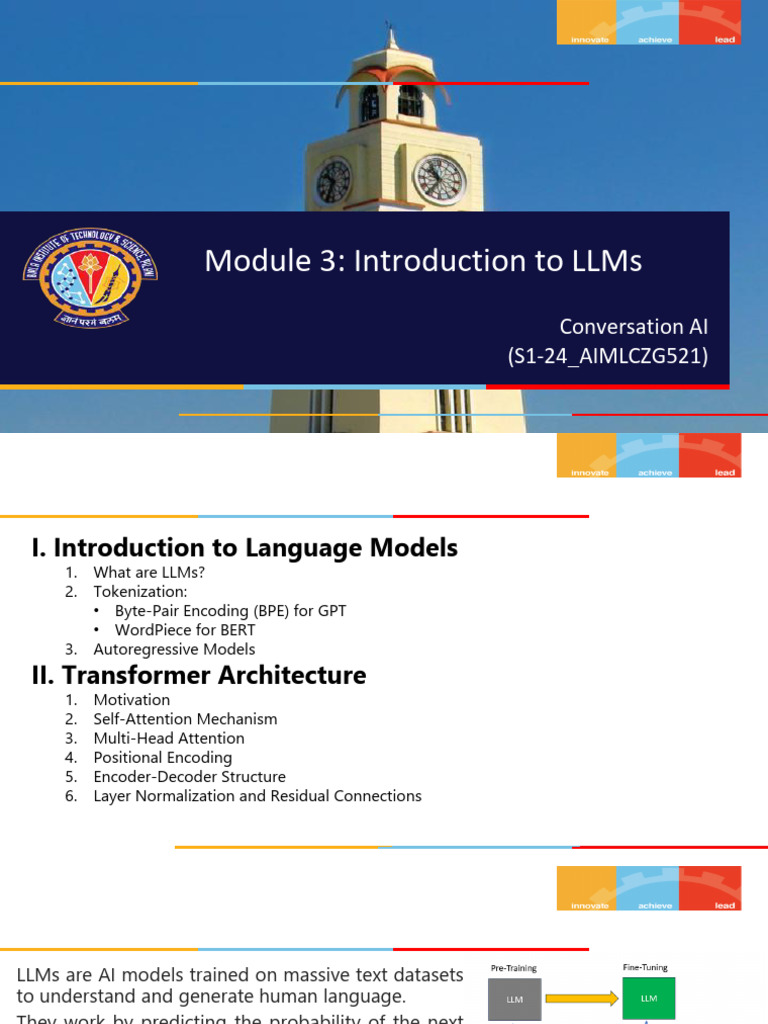 Lecture 03 - Introduction To LLMs | PDF | Cognitive Science | Computational Neuroscience