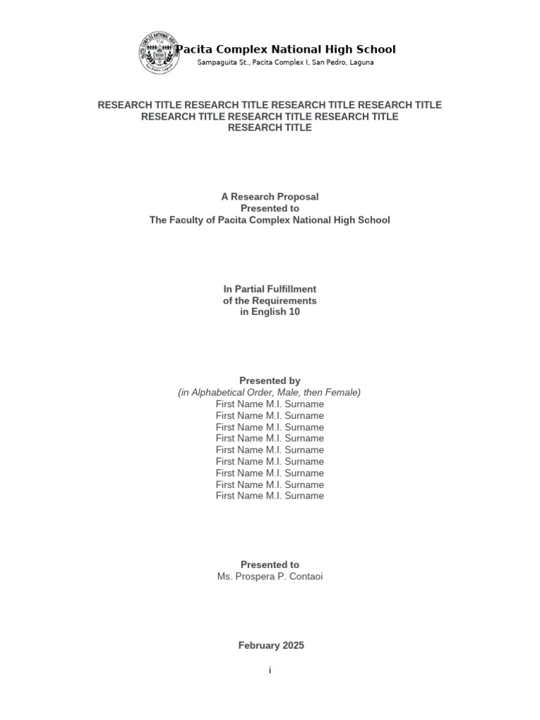 Research Proposal Manuscript Bec (1) | PDF | Methodology | Cognition