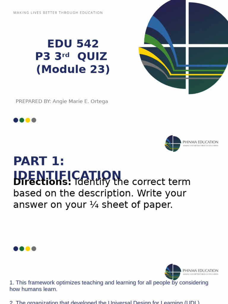 Edu 542 p3 Module 23 3rd Quiz | PDF | Learning | Teachers