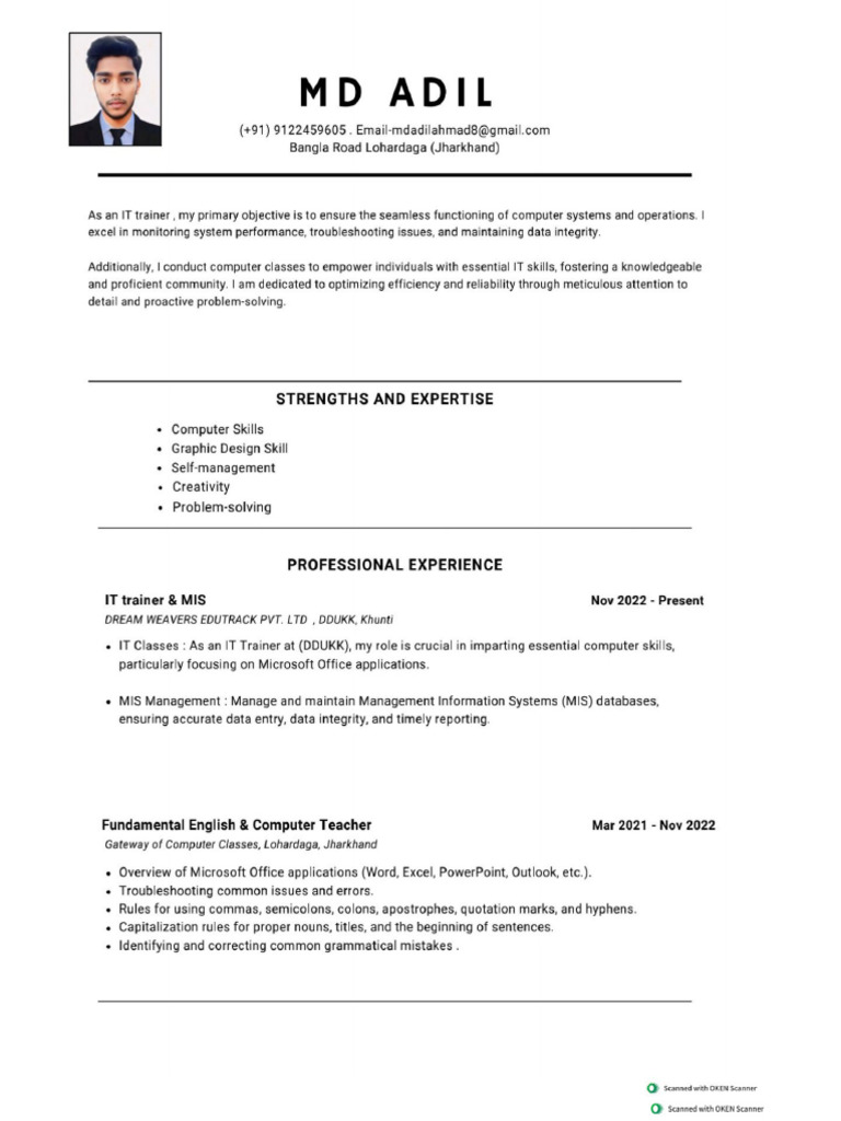 MD Adil CV | PDF