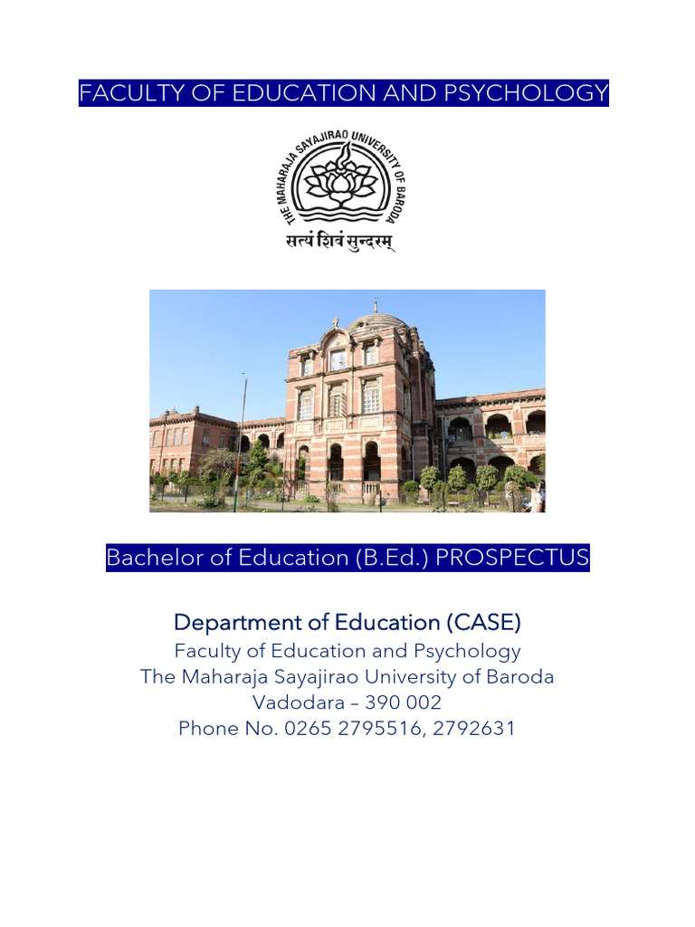B.Ed. Prospectus Final | PDF | Educational Assessment | Learning