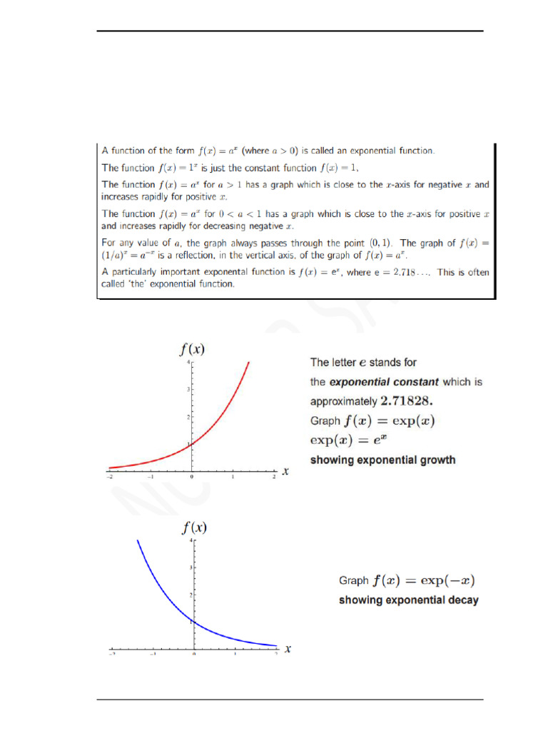 1.10 Logarithmic and Exponential Functions | PDF