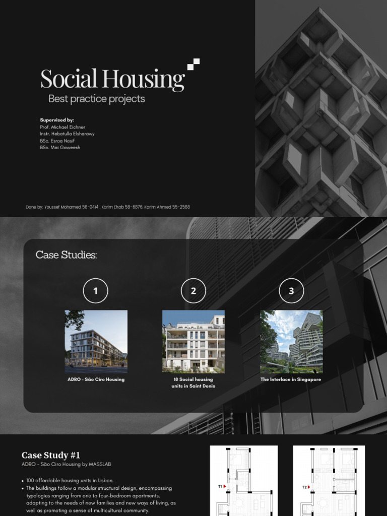 Social Housing Case Studies Overview | PDF | Apartment | Stairs