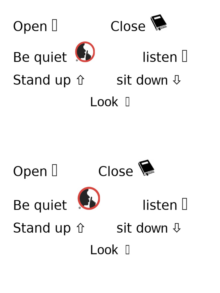 Classroom Commands for Students | PDF