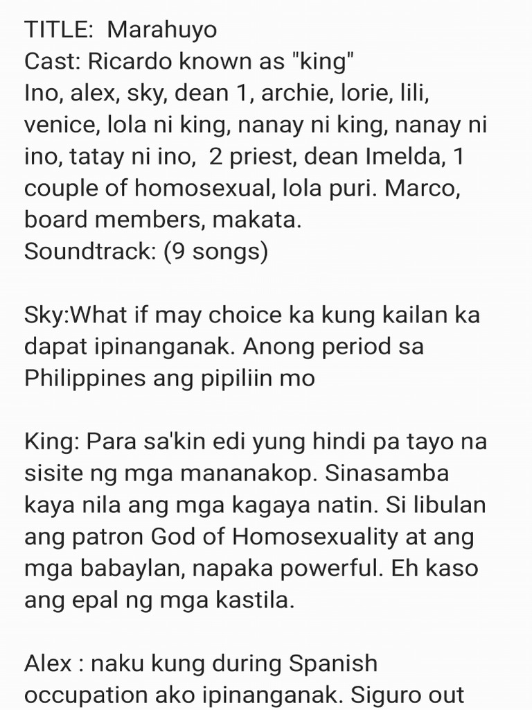 Marahuyo - Performance Task in AP, Esp, Art | PDF