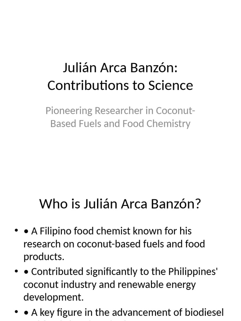 Julian Banzon Presentation | PDF