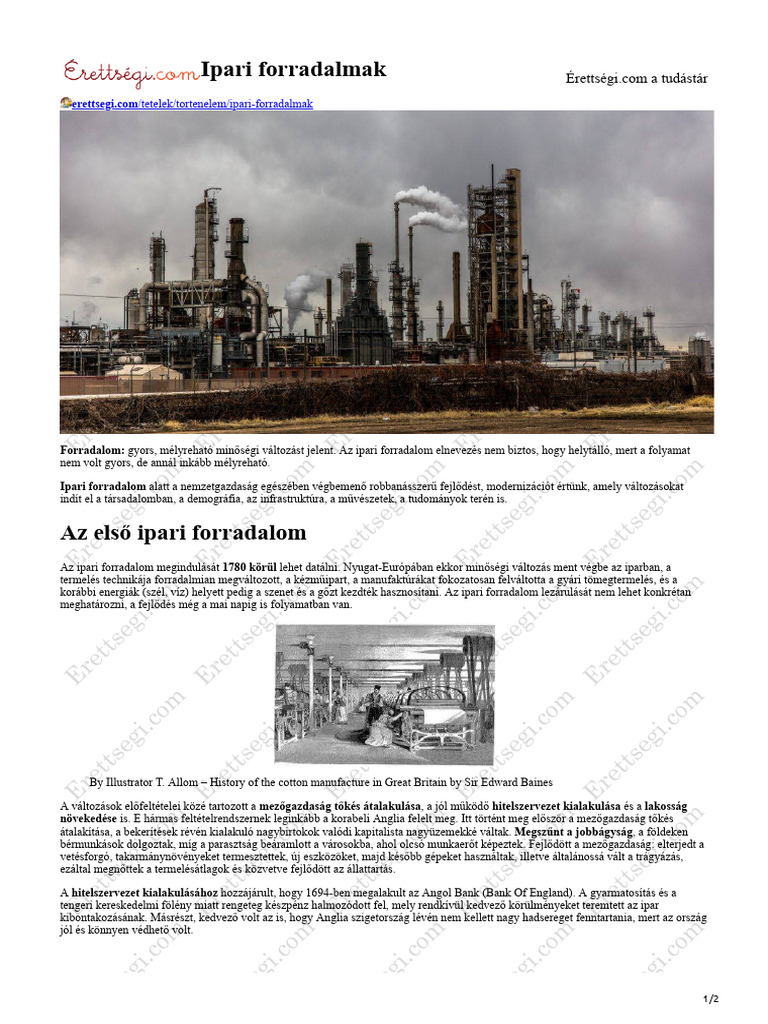 Ipari Forradalmak | PDF