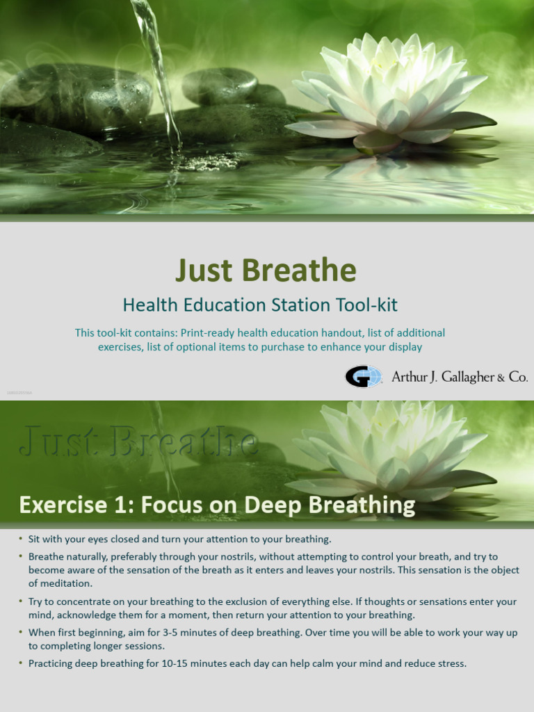 May 2016 Just Breathe Toolkit | PDF | Breathing | Meditation