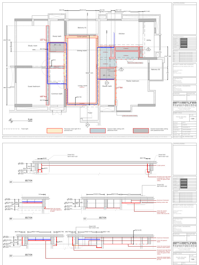 2025-03-17-BL-INT005-VNS-False Ceiling | PDF | Building Engineering | Building Materials