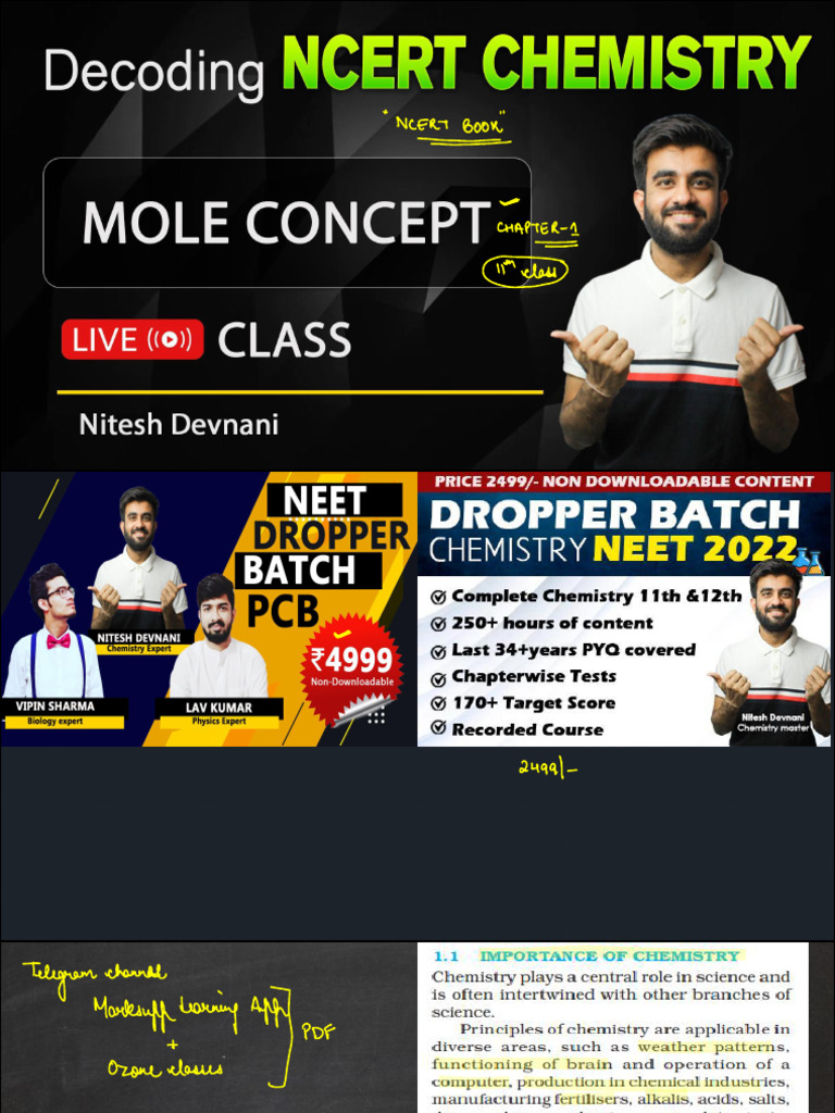 Decoding NCERT Mole Concept | PDF