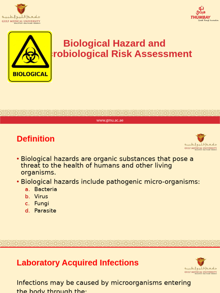 Lec 2 Biological Hazard and Microbiological Risk Assessment | PDF ...