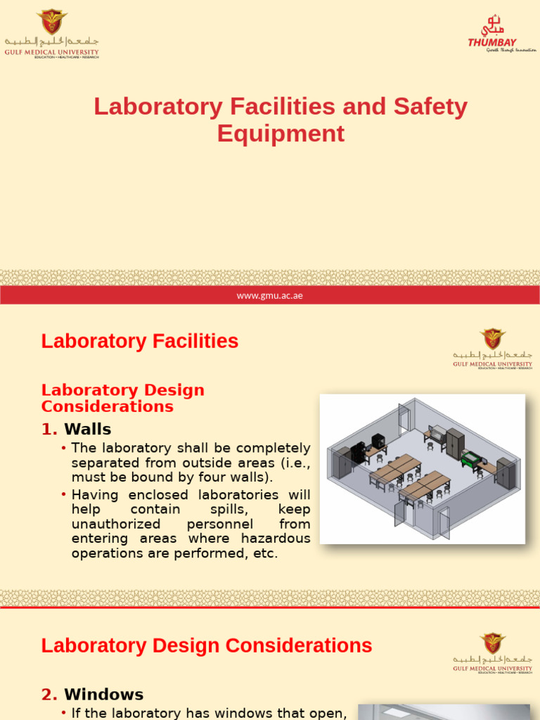 Lec 6 Laboratory Facilities and Safety Equipment | PDF | Safety