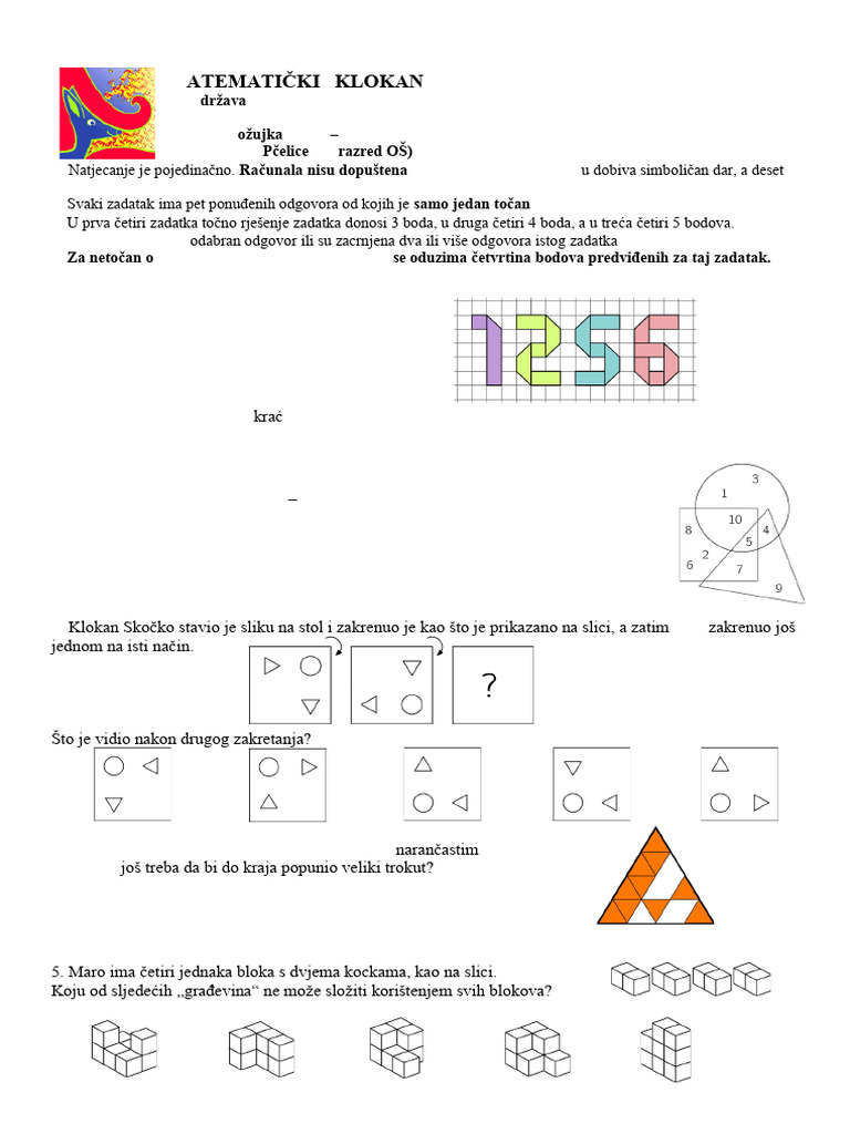 Matematicki Klokan P 2024 | PDF