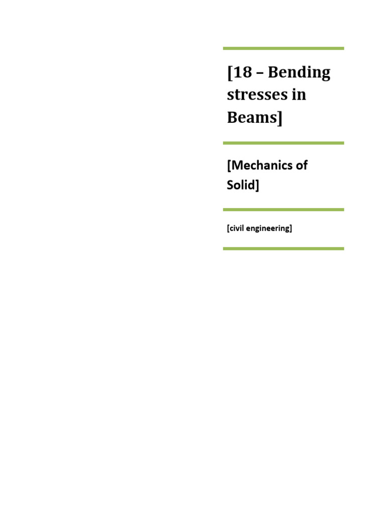 Bending Stresses in Beams | PDF | Bending | Beam (Structure)