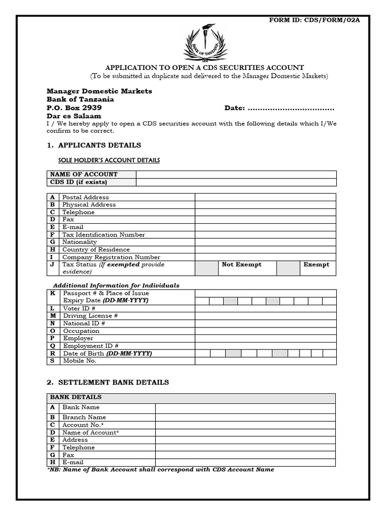 Registration Form-Cds - 2.0 - Individual and Company - CDS | PDF ...