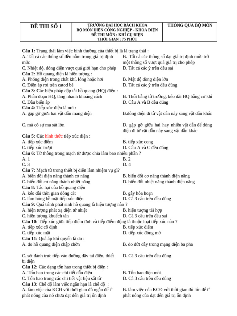 DETHI - thiết bị điện 1 | PDF