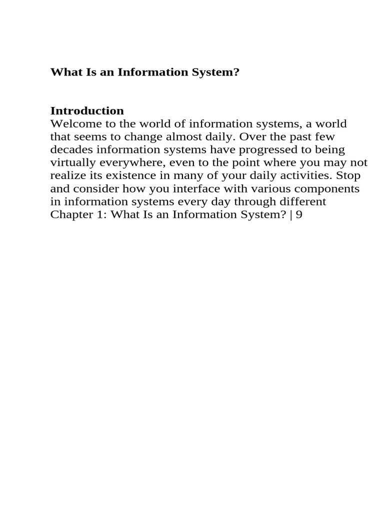 Understanding Information Systems Basics | PDF | System | Operating System