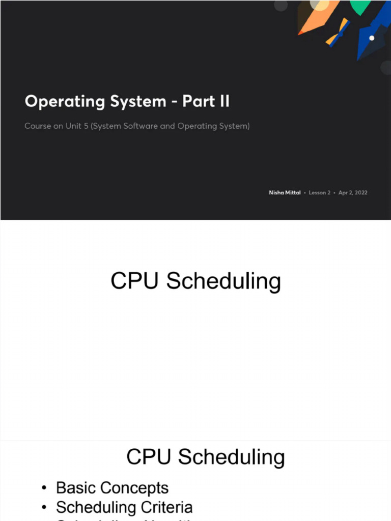 Cpu Scheduling | PDF