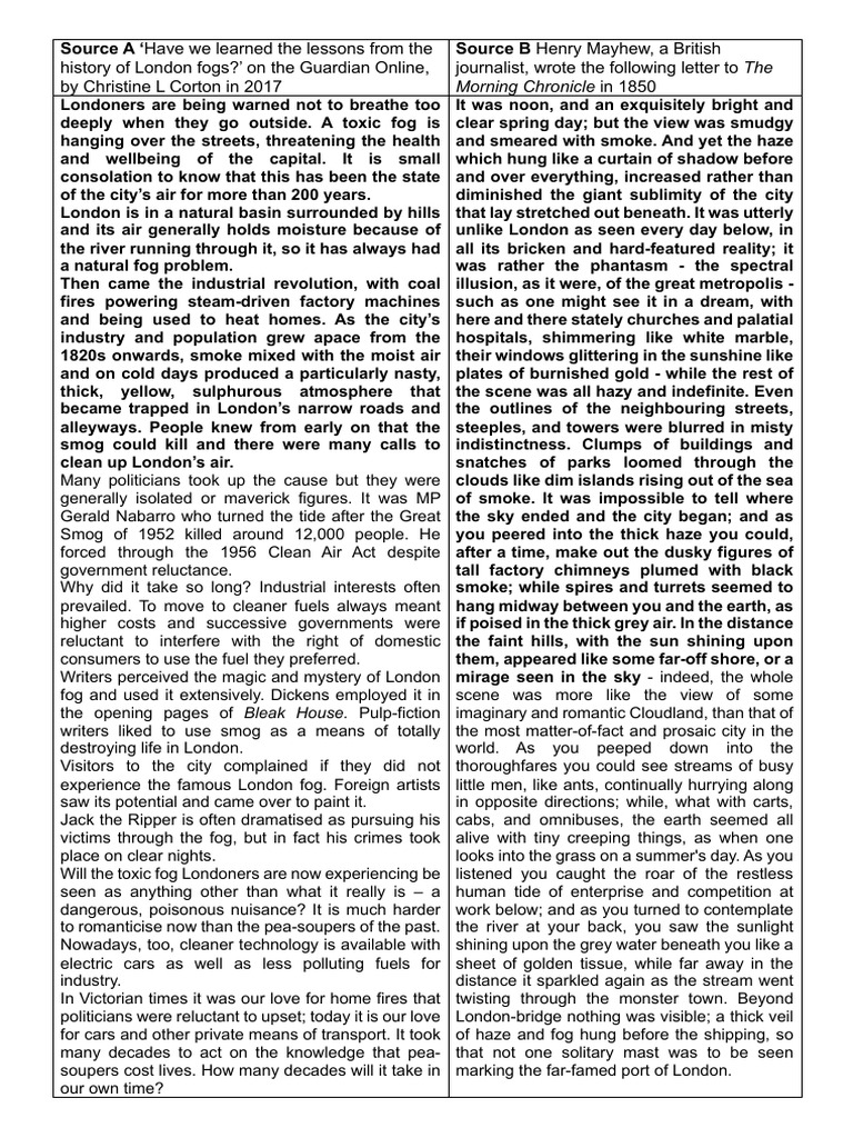 Language Paper 2 Booster Paper | PDF | Smog | Pollution