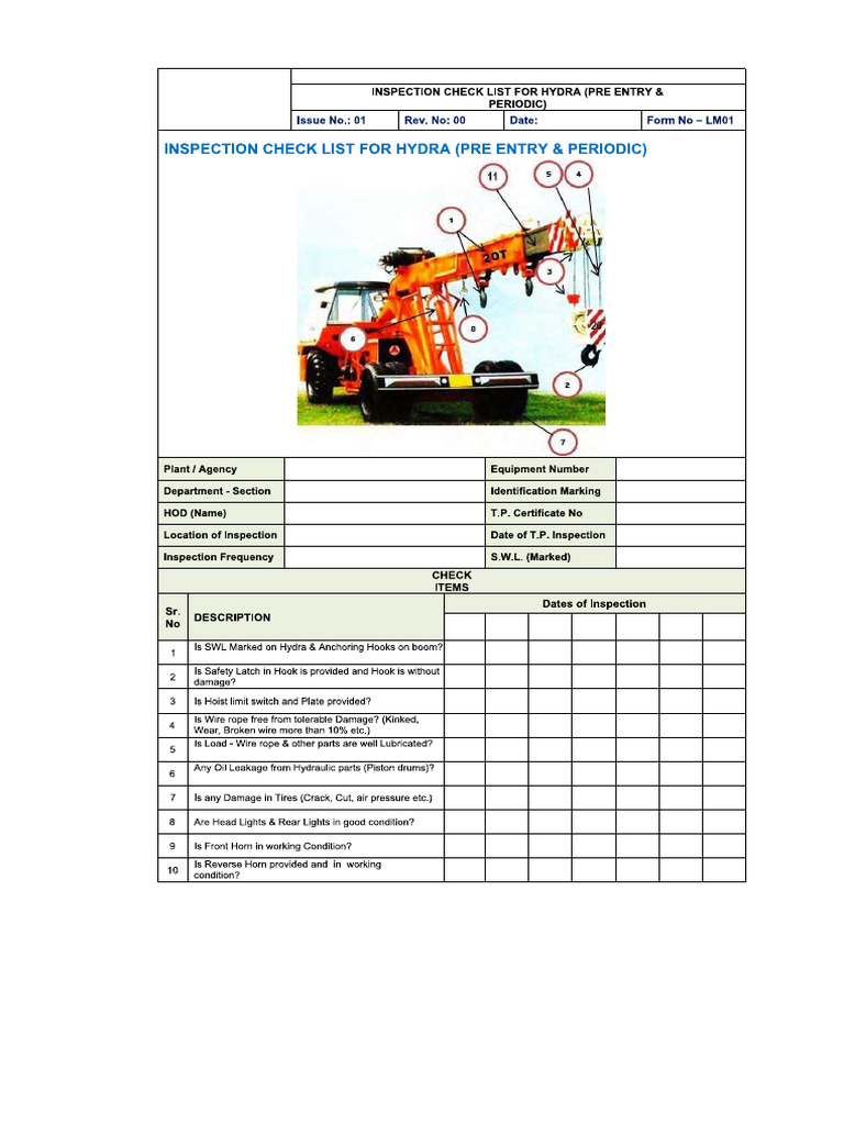 Crane Inspection | PDF