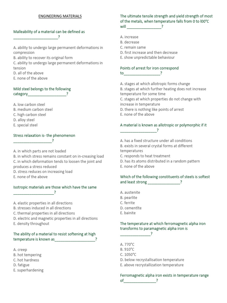 Engineering Materials | PDF | Steel | Cast Iron