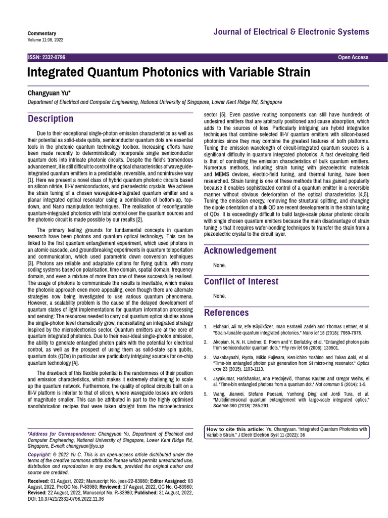 integrated-quantum-photonics-with-variable-strain | PDF | Photonics | Quantum Mechanics