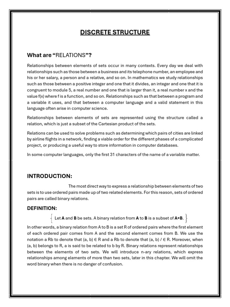 DISCRETE STRUCTURE CHAPTER 8 | PDF | Recurrence Relation | Set (Mathematics)