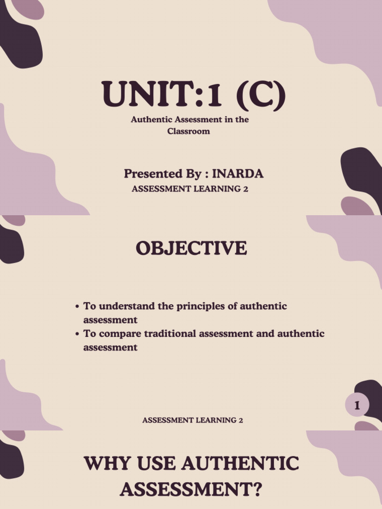Assesment Learning 2 Unit 1 (C) | PDF