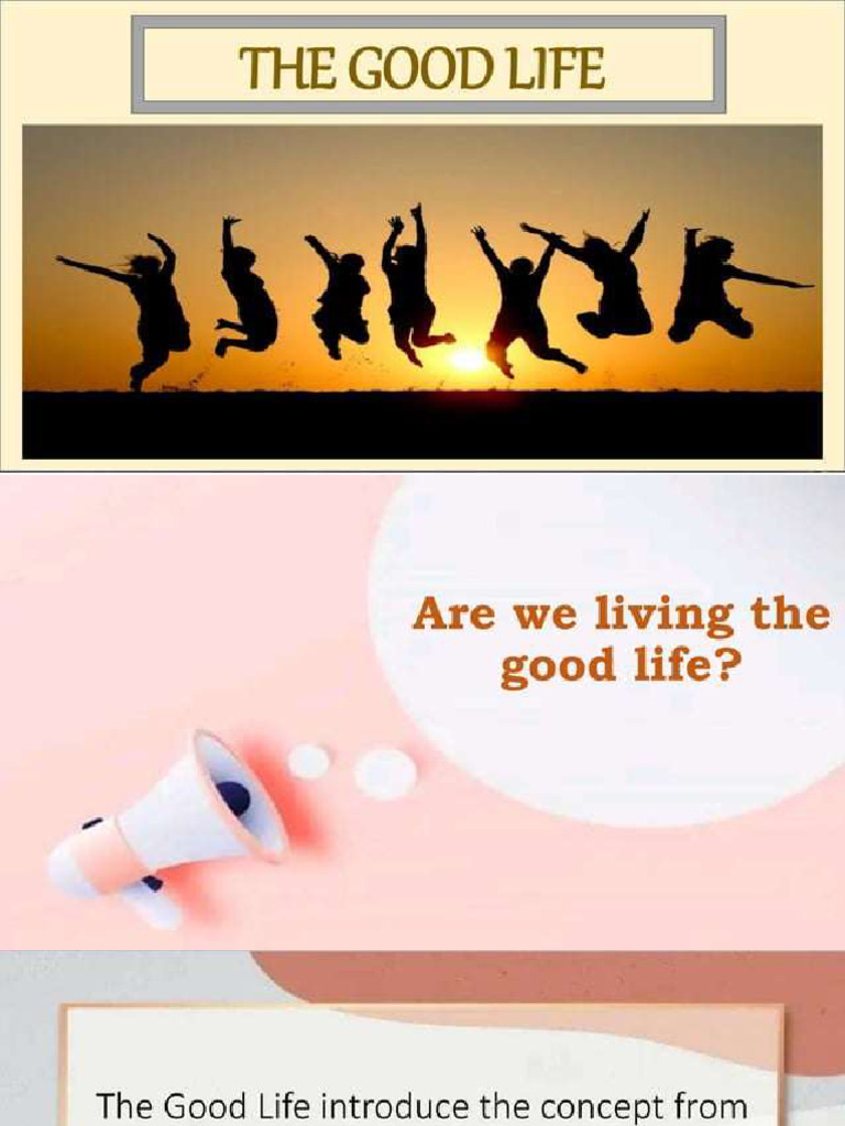 LESSON 3_THE GOOD LIFE | PDF