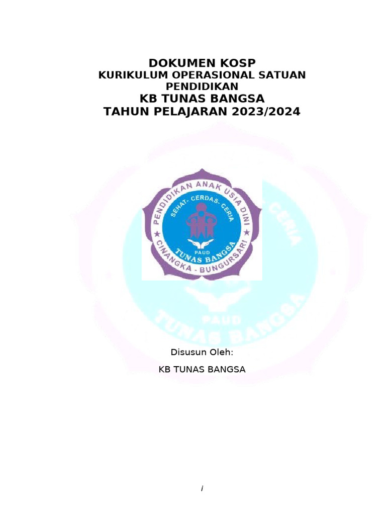Dokumen Kosp Tbs 2023-2024 | PDF