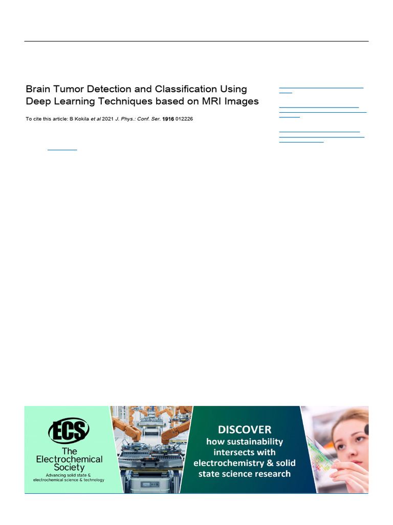 Brain Tumor Detection and Classification Using | PDF | Brain Tumor | Image Segmentation