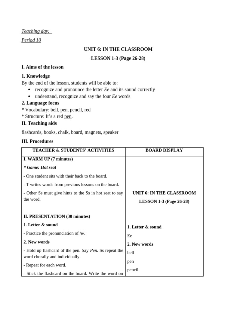 Grade 1 TA 1 P10 U6 Lesson 1-3 | PDF | Applied Linguistics | Human ...