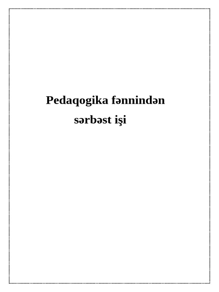 Pedaqogika 1 | PDF