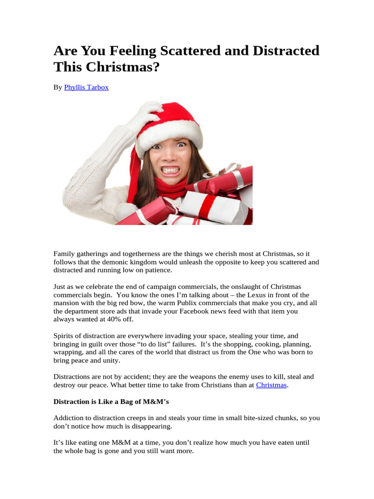 Are You Feeling Scattered and Distracted This Christmas | PDF | Jesus