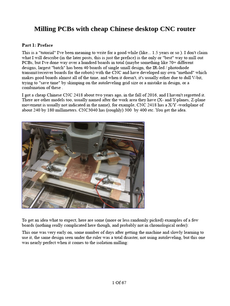 Milling PCBs With Cheap Chinese Desktop CNC Router | PDF | Printed ...