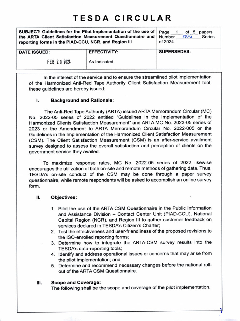 TESDA Circular No. 006-2024 | PDF | Usability