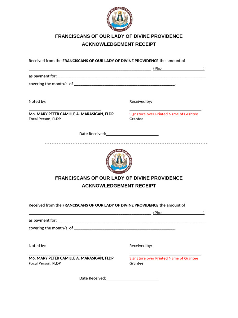 Acknowledgement Receipts For Grantees Liquidation | PDF