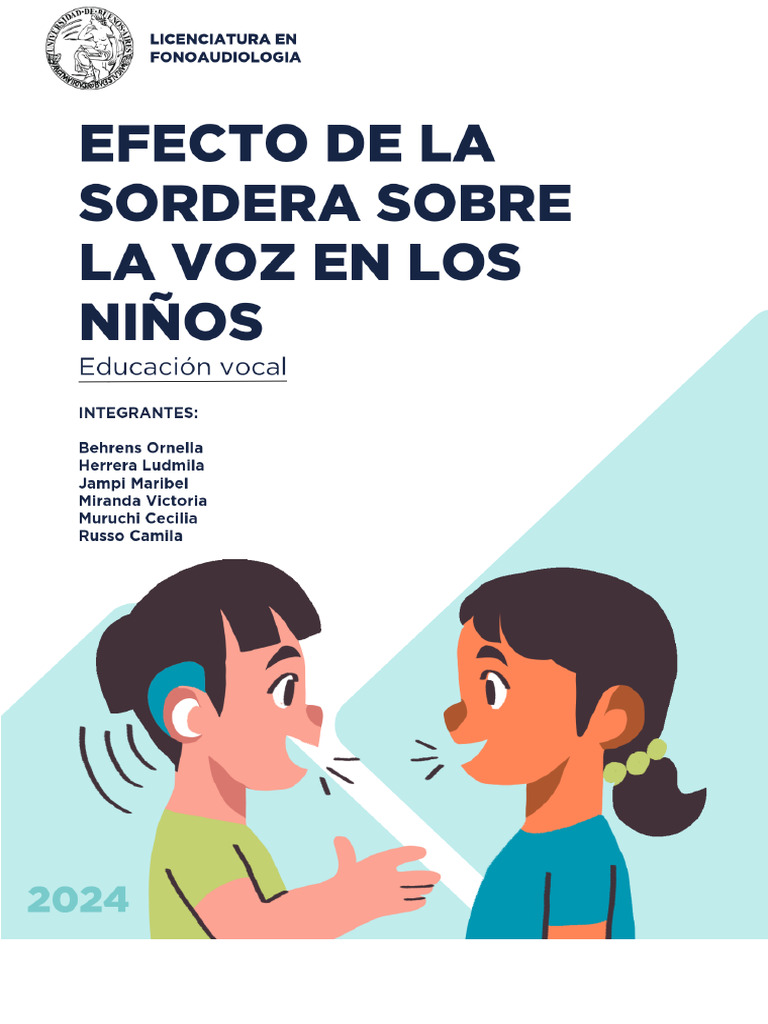 EFECTO DE LA SORDERA PARCIAL SOBRE LA VOZ EN LOS NIÑOS (1) | PDF ...