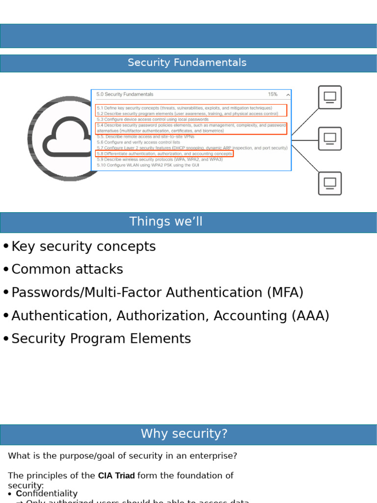 Essential Security Concepts and Attacks | PDF | Denial Of Service ...