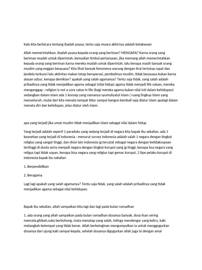 teks irfan ramadhan dan character building | PDF