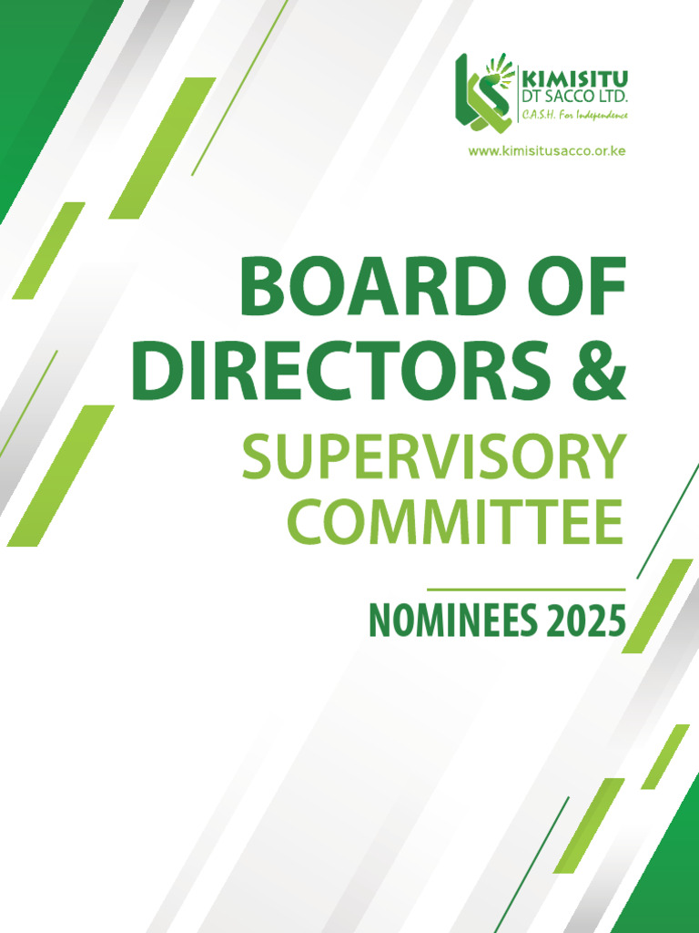 Kimisitu Sacco Board Nominees 2025 | PDF | Governance | Audit