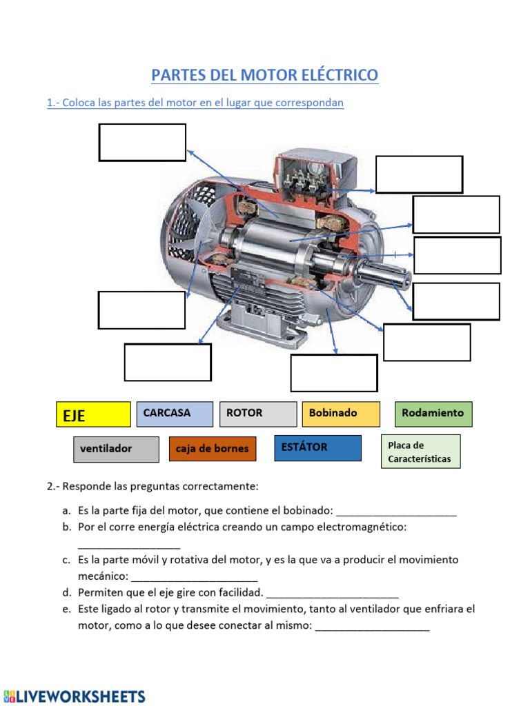 Partes del Motor Eléctrico | PDF