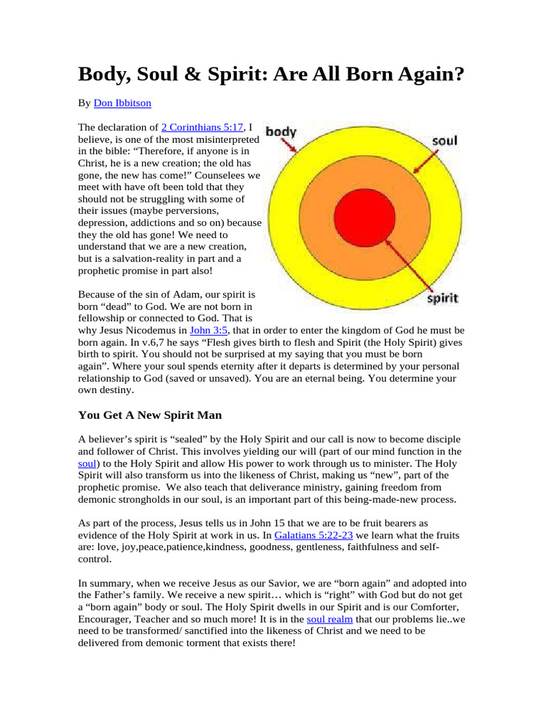 Understanding Body, Soul, and Spirit | PDF